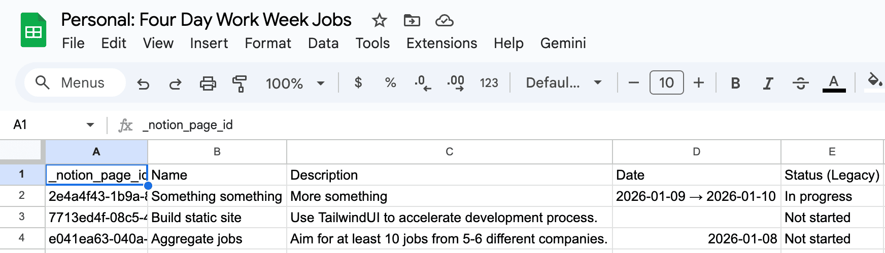 Sync Notion Databases to Google Sheets - Notion Backups